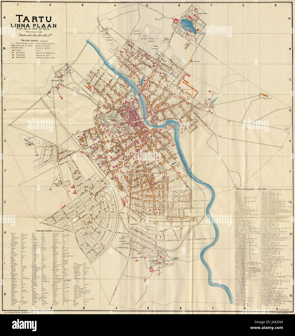 Tartu map hi-res stock photography and images - Alamy