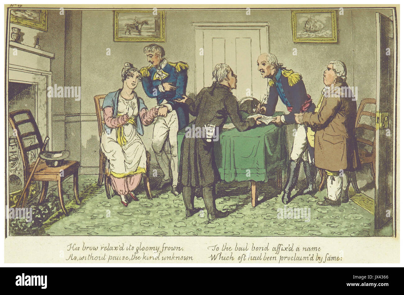 This page from *Adventures of a Post Captain* (1817) features a ...