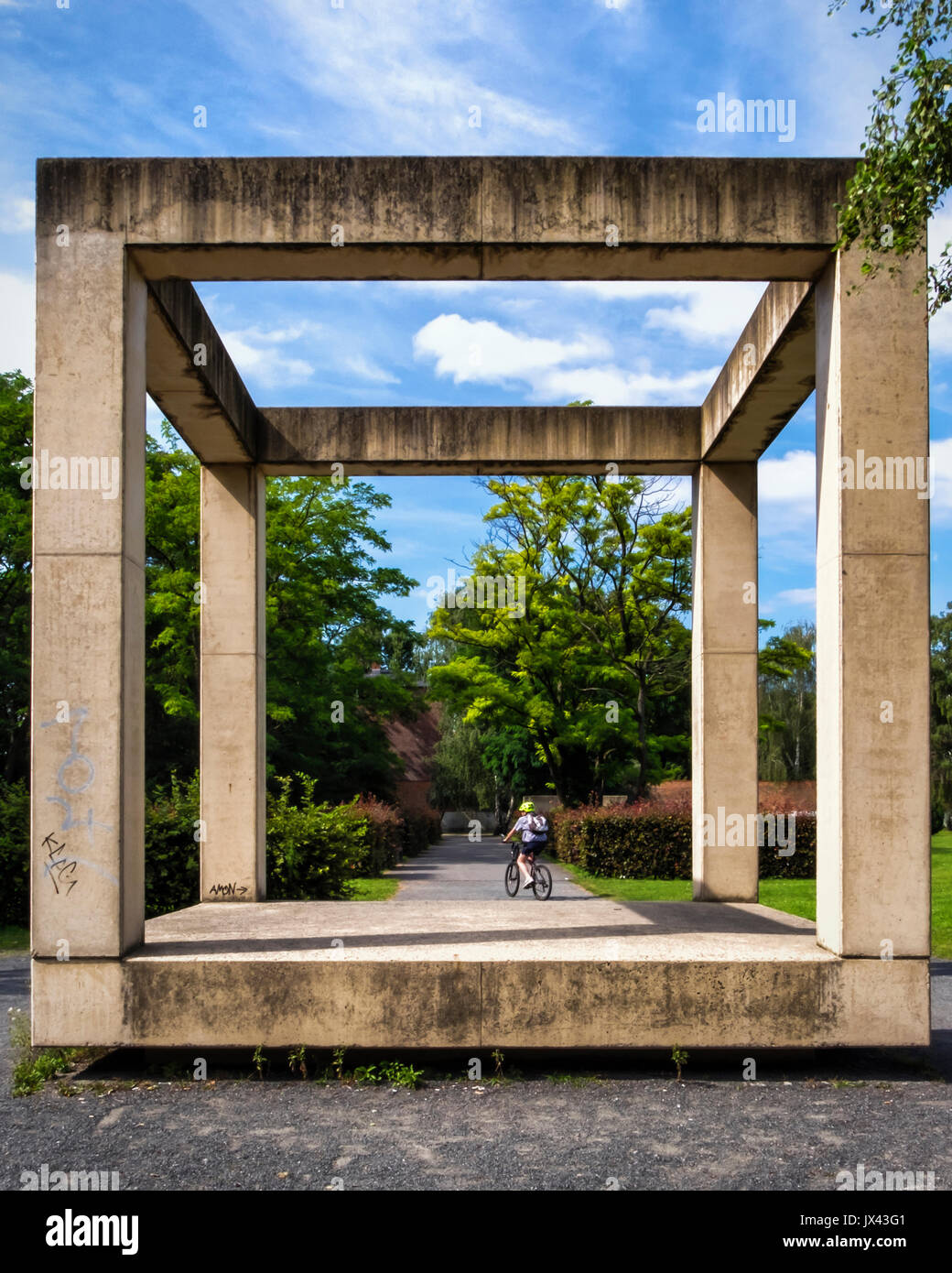 Berlin, Moabit Geschichtspark.Historic prison park on site of the ...