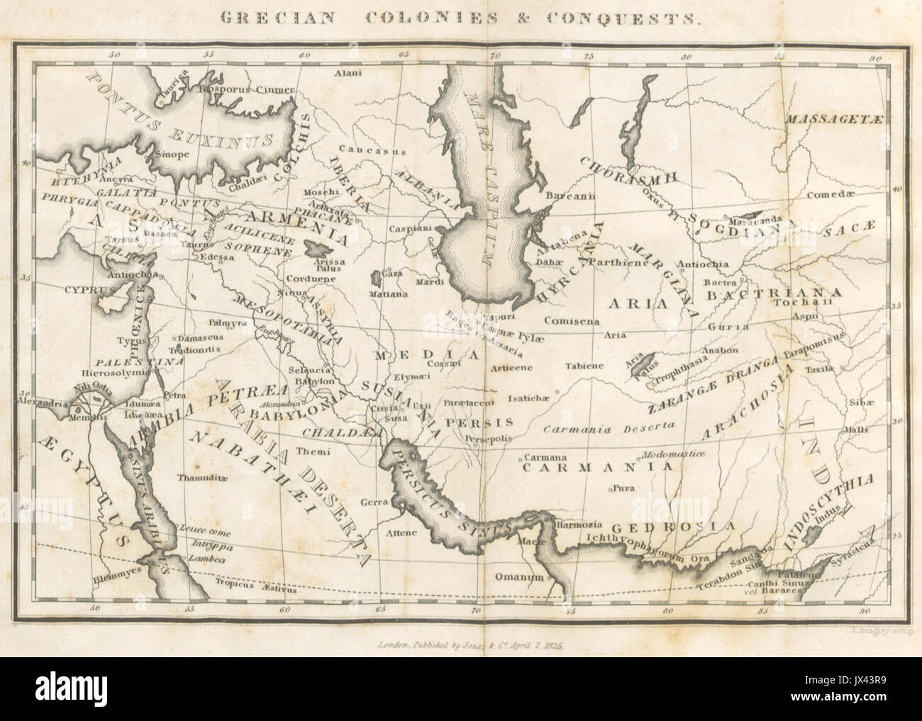 (1825) MAP OF THE GRECIAN COLONIES AND CONQUESTS Stock Photo - Alamy