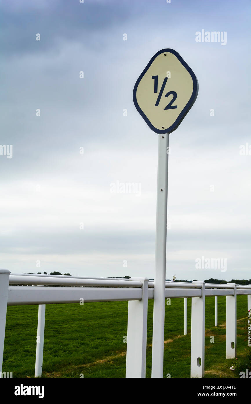 Horse racing furlong marker hi-res stock photography and images - Alamy