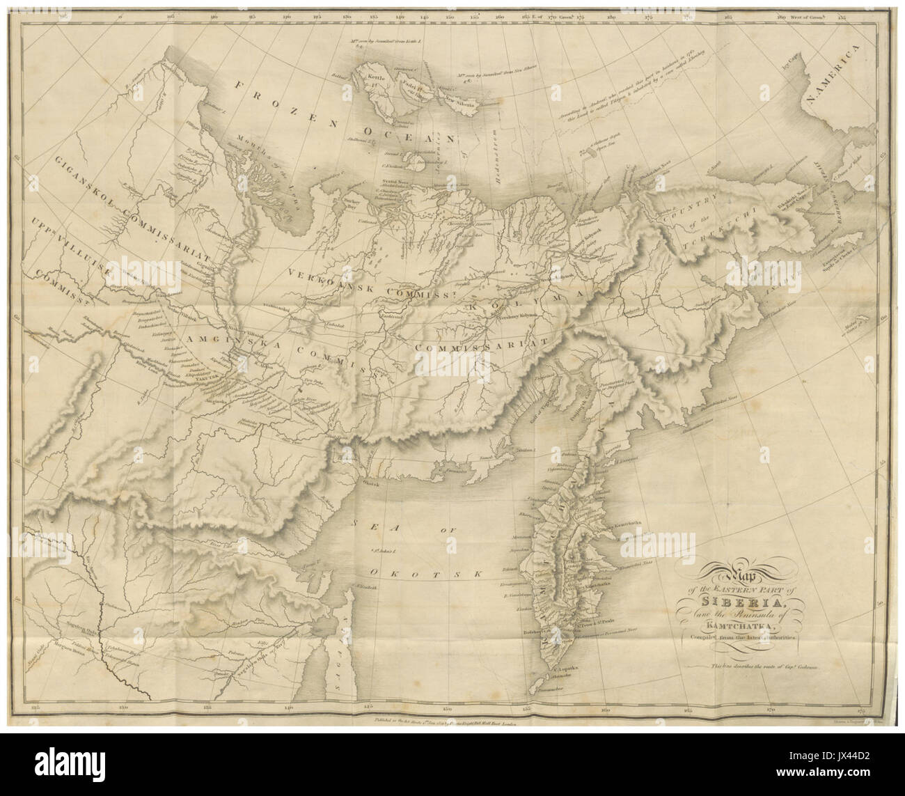 Map of eastern siberia hi-res stock photography and images - Alamy