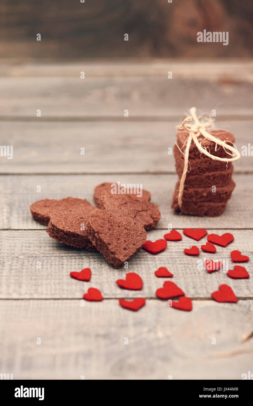 Sweet composition of chocolate cookies Stock Photo - Alamy