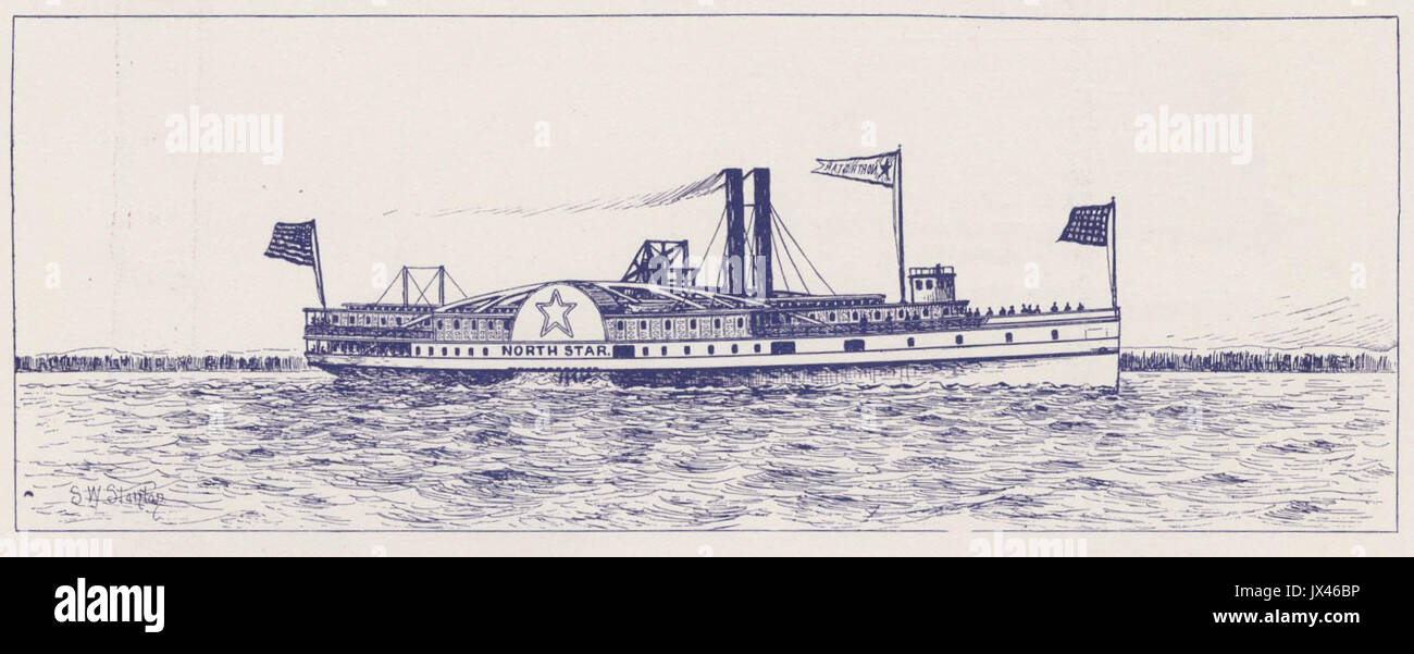 North Star (steamboat 1854 Stock Photo - Alamy