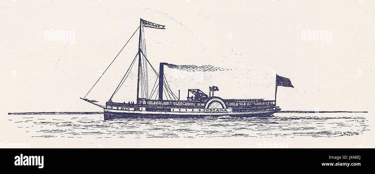 The steamboat *Indiana*, launched in 1841, was a significant vessel in ...