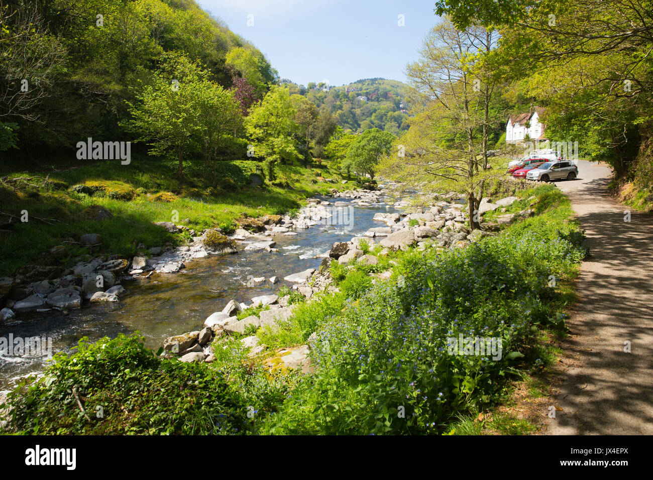 Lynmouth devon watersmeet hi-res stock photography and images - Alamy