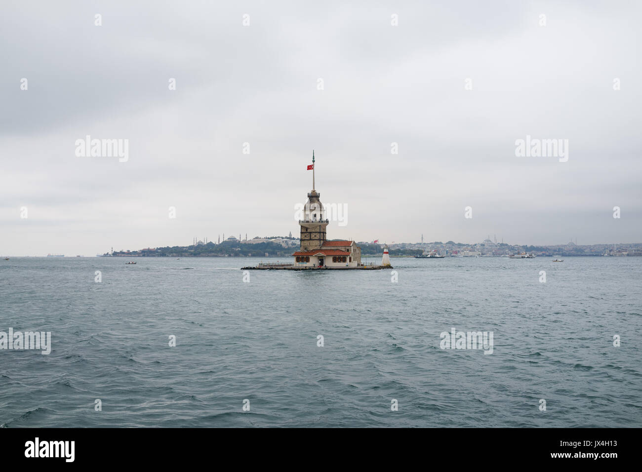 view of lighthouse and old city in Istanbul, Turkey Stock Photo - Alamy