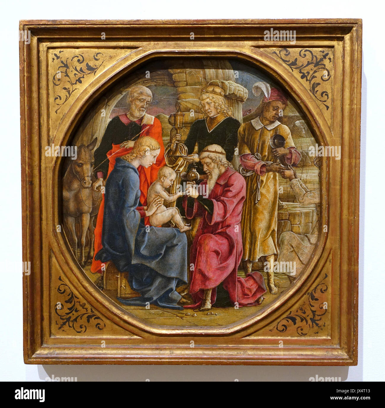 Gold leaf and tempera on panel hi-res stock photography and images - Alamy