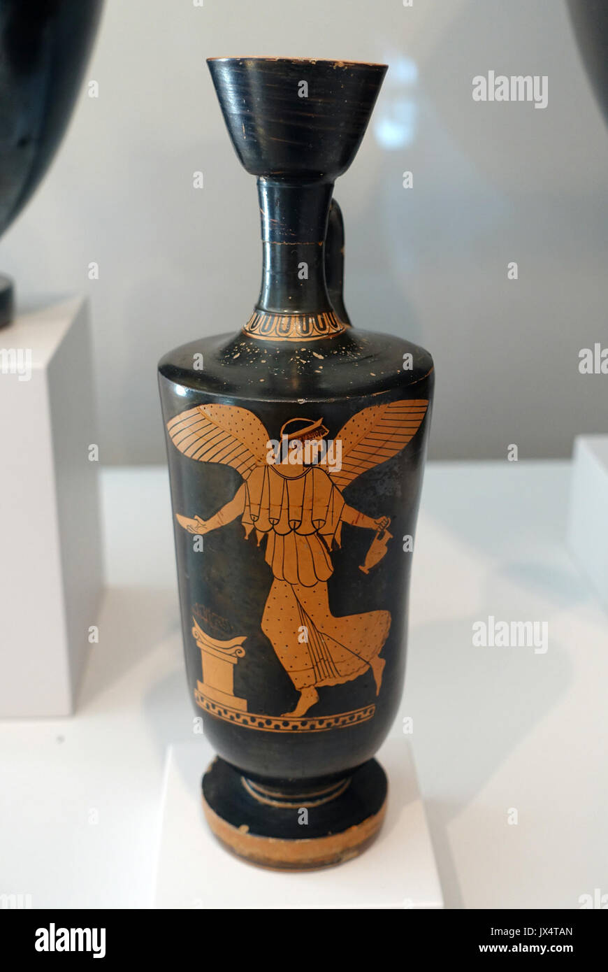 Nike Pouring a Libation at an Altar, lekythos (oil flask), Berlin ...