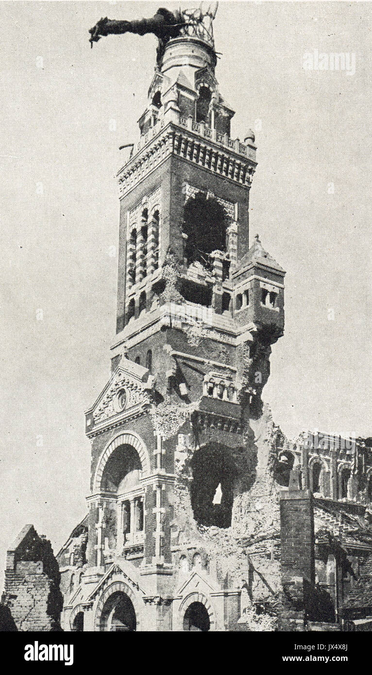 The Leaning Virgin of Albert, France WW1 Stock Photo - Alamy