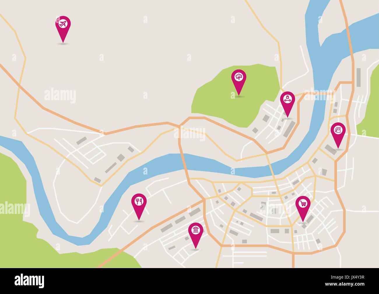 Vector city map Stock Vector Image & Art - Alamy