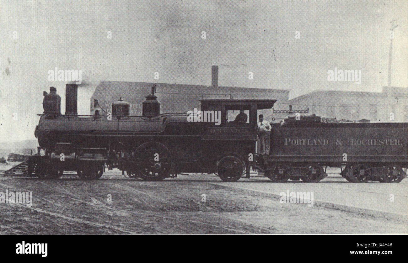 'Onward' locomotive of Portland and Rochester Railroad Stock Photo - Alamy
