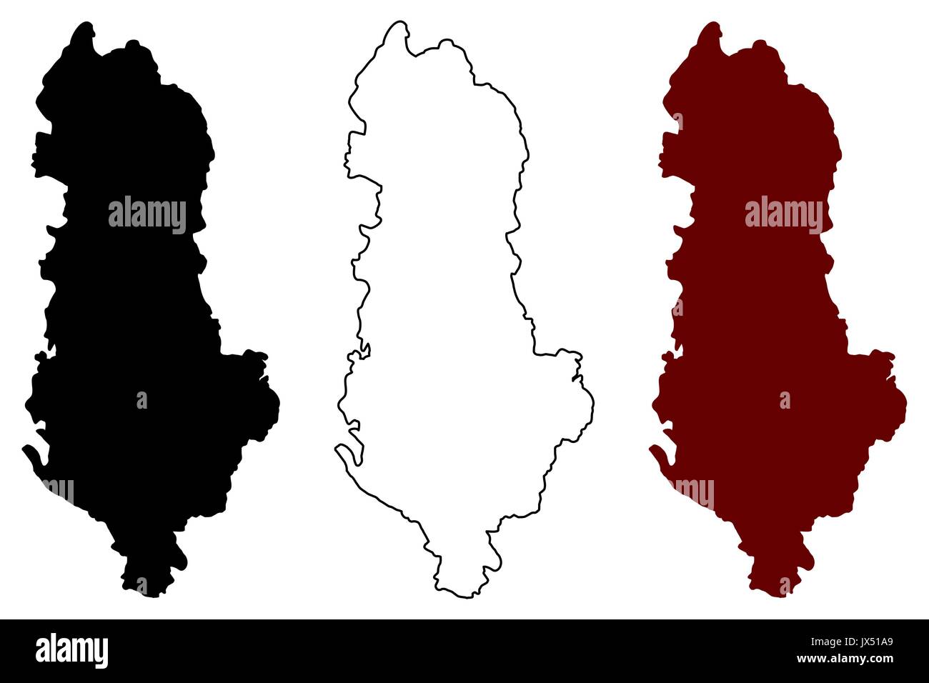 Albania map vector illustration, scribble sketch Albania Stock Vector ...