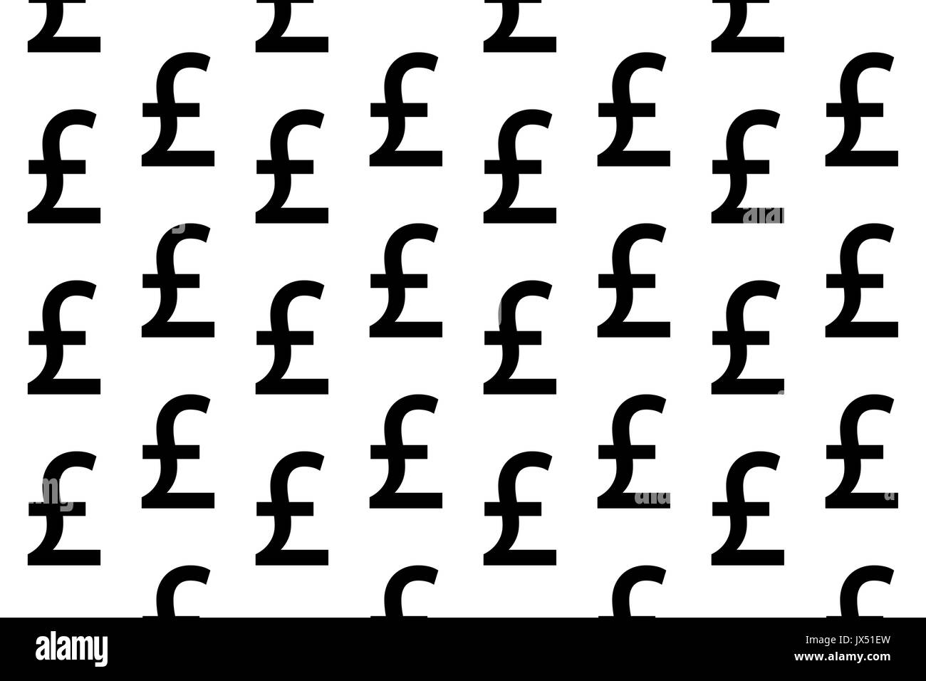 Black pound on white background - vector pattern Stock Vector Image ...