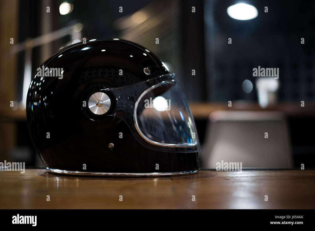 Black motorcycle helmet hi-res stock photography and images - Alamy