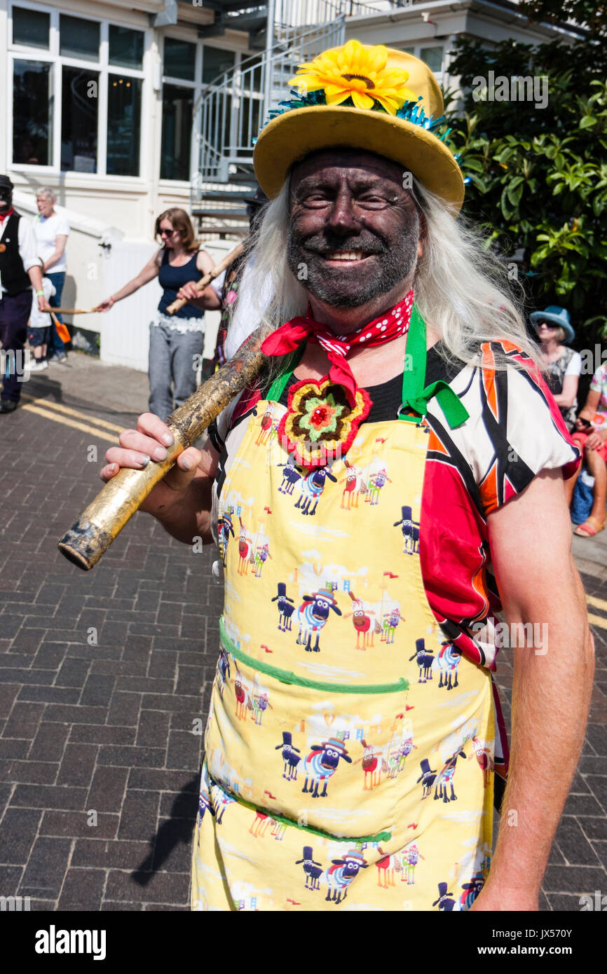 Traditional folk dancer, Dead Horse Morris man dressed as Morris 'fool ...
