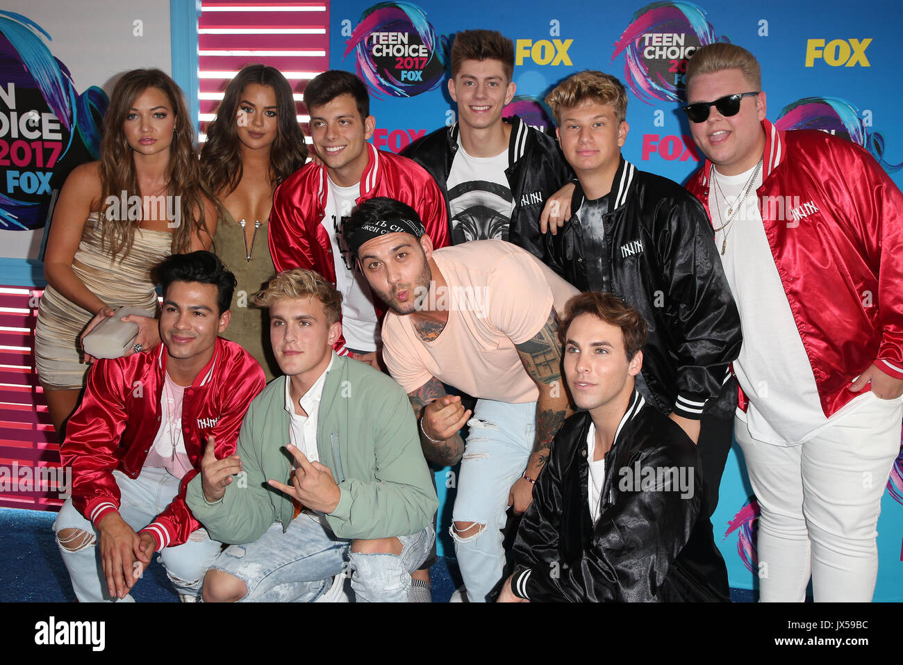 LOS ANGELES, CA - AUGUST 13: Jake Paul, Guests, at the Teen Choice ...
