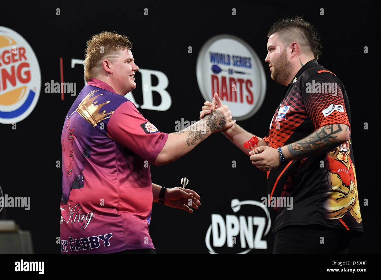 August 12th 2017, Auckland, New Zealand; Corey Cadby celebrates his ...