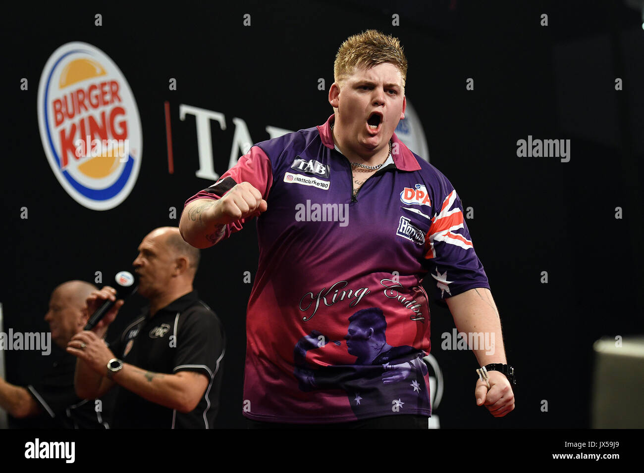 August 12th 2017, Auckland, New Zealand; Corey Cadby reacts during his ...