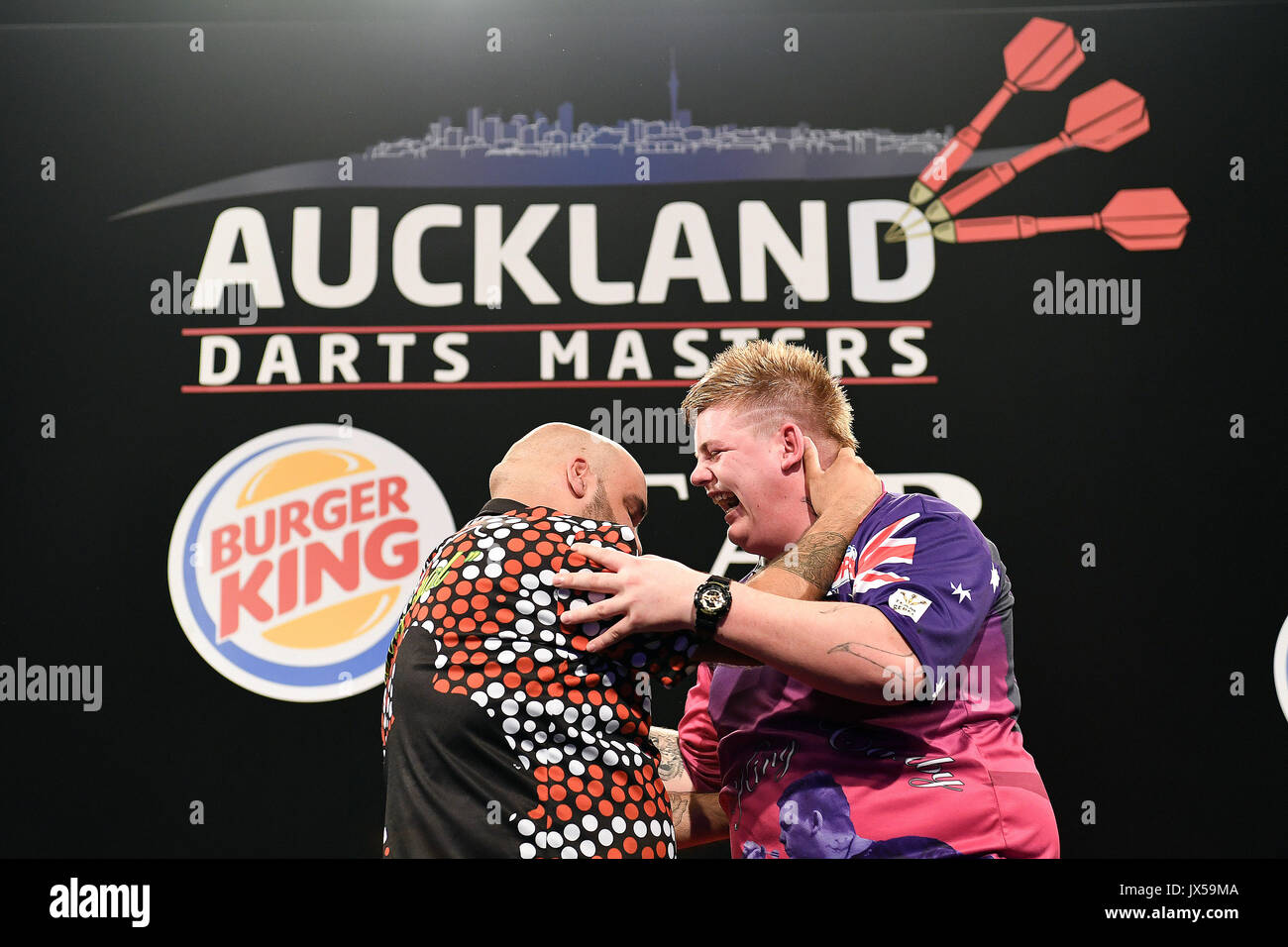 August 13th 2017, Auckland, New Zealand; Corey Cadby celebrates with ...