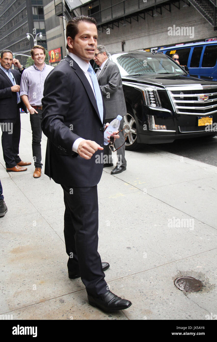 New York, NY, USA. 14th Aug, 2017. Anthony Scaramucci at The Late Show ...