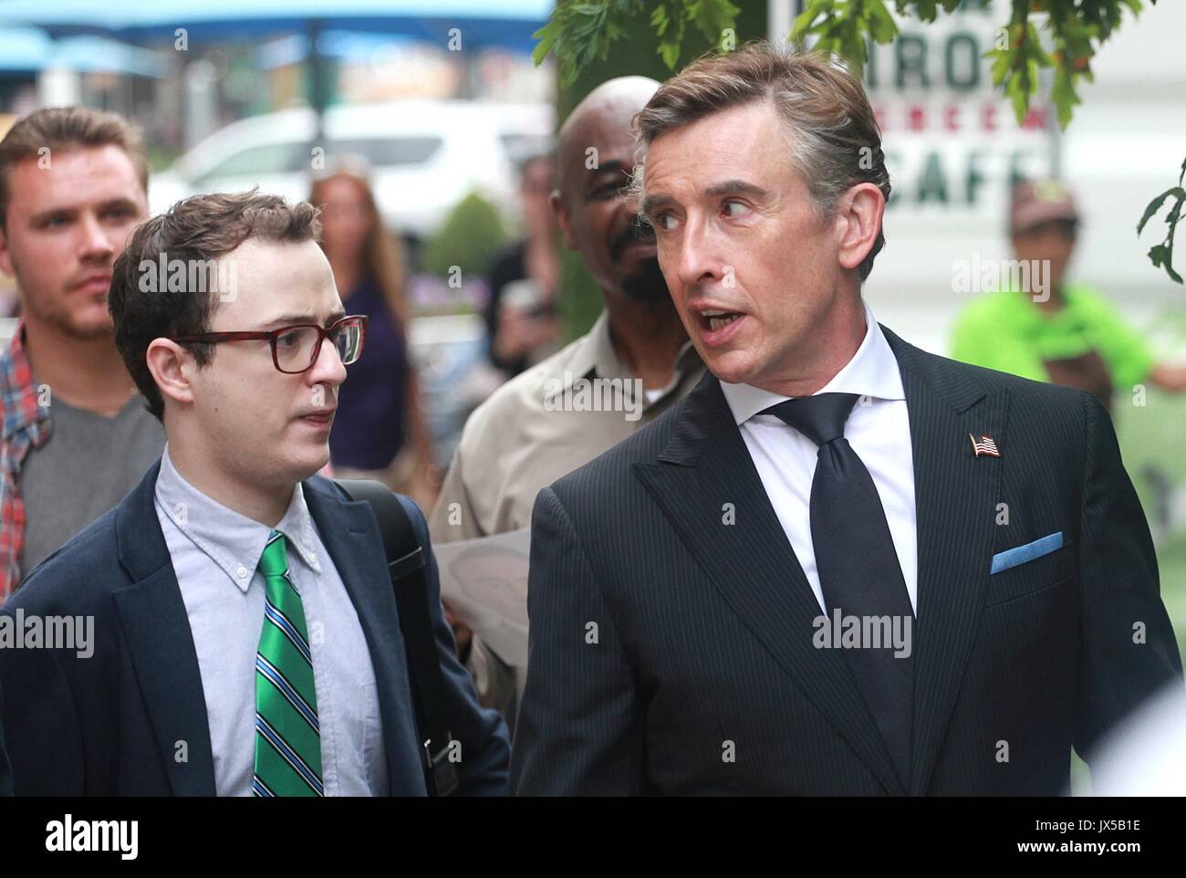 New York, NY, USA. 14th Aug, 2017. Steve Coogan filming "Hot Air" on ...