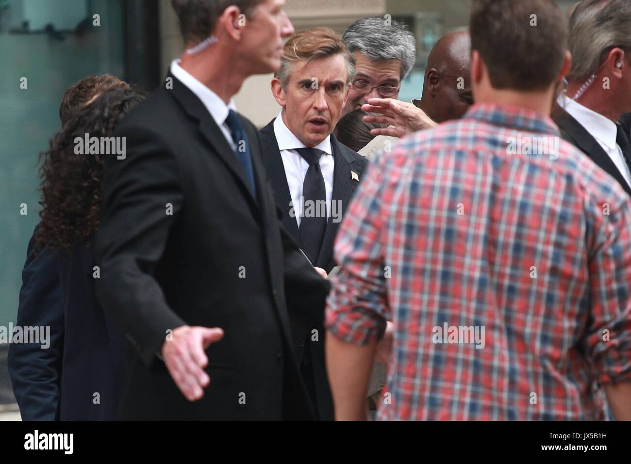 New York, NY, USA. 14th Aug, 2017. Steve Coogan filming "Hot Air" on ...