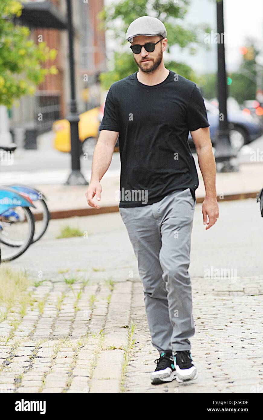 New York, NY, USA. 14th Aug, 2017. Justin Timberlake out and about for ...