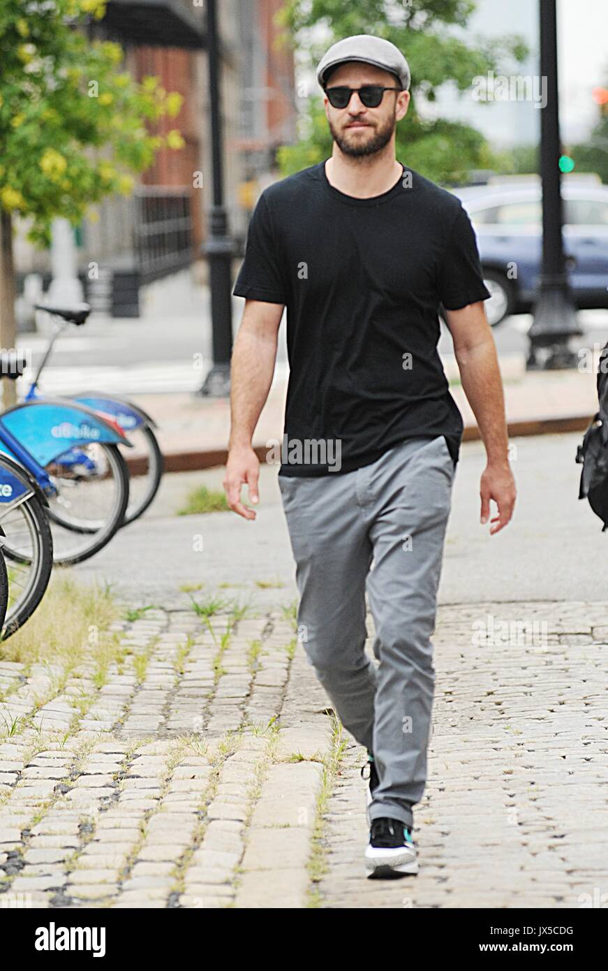 New York, NY, USA. 14th Aug, 2017. Justin Timberlake out and about for ...