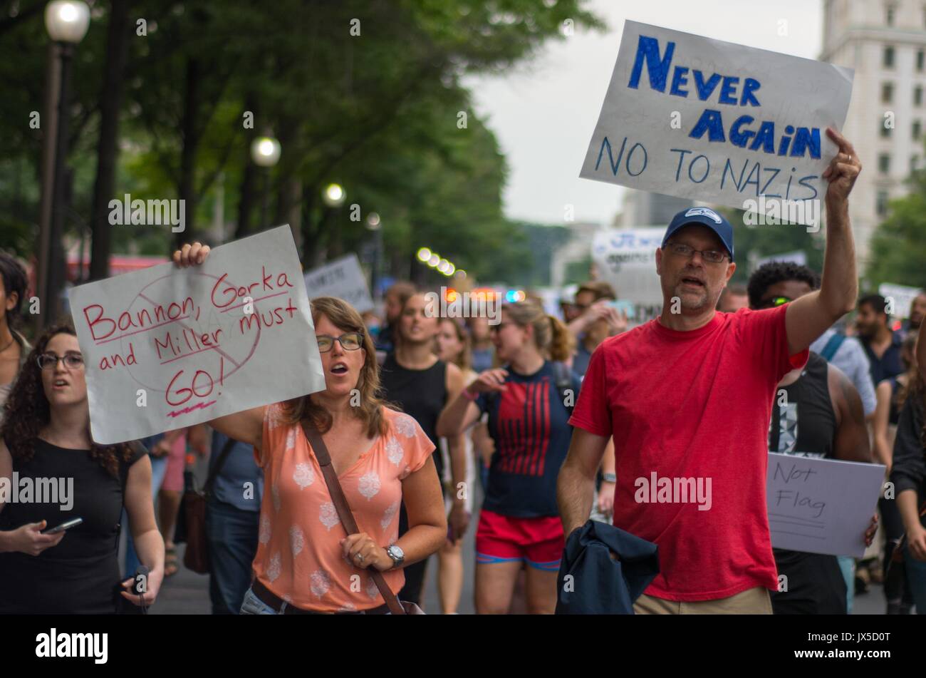 Washington DC, USA. 14th August, 2017. Hundreds of people took the ...