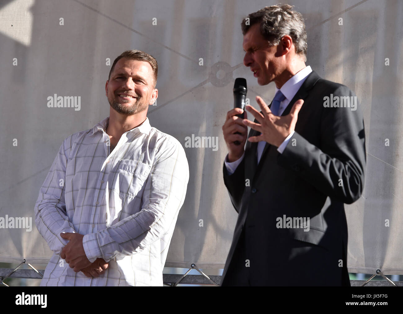 Havlickuv Brod, Czech Republic. 14th Aug, 2017. Czech wrestler Marek ...