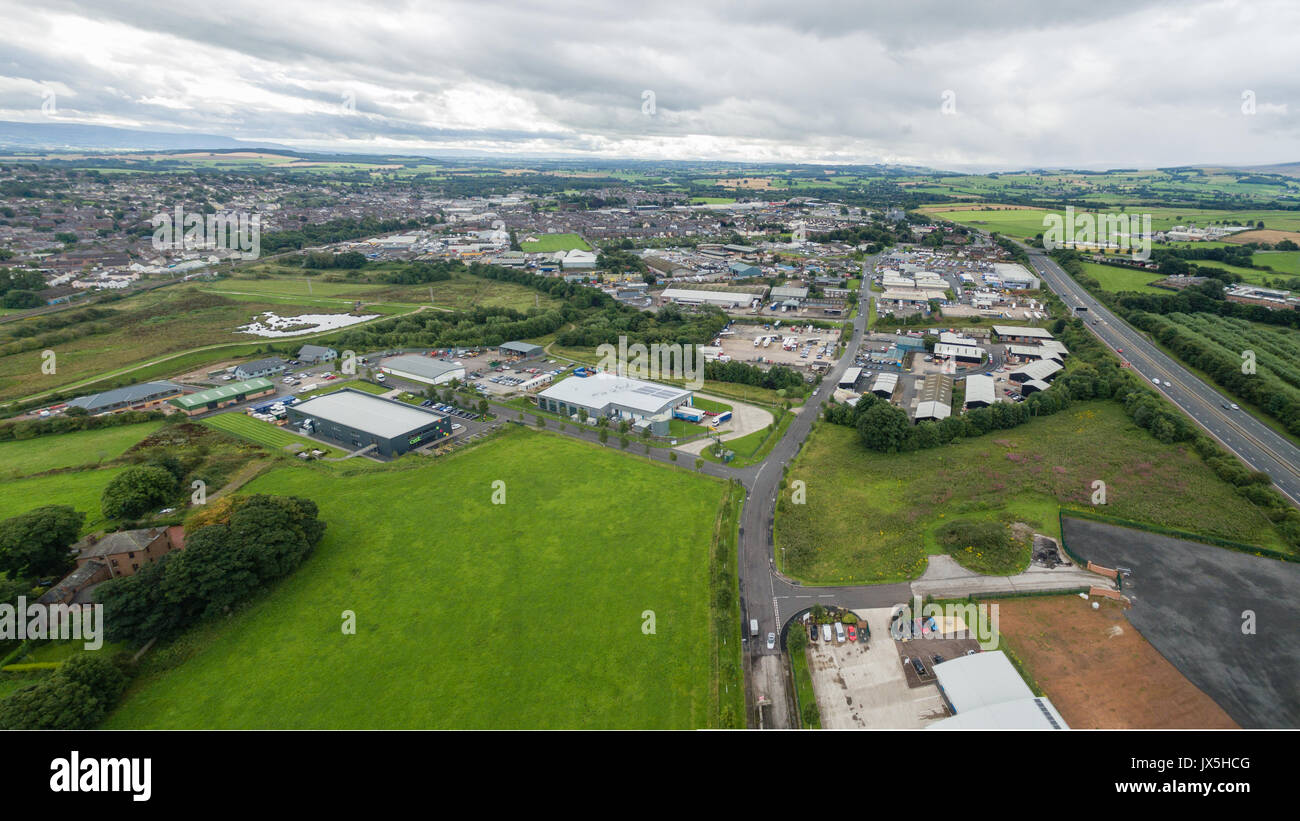 Aerial birds eye shot industrial hi-res stock photography and images ...