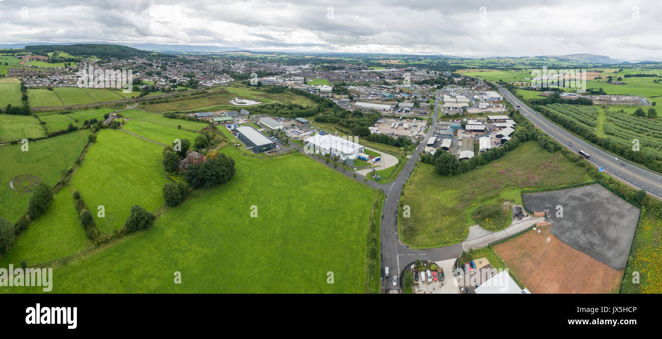 Aerial images of Penrith, Cumbria Stock Photo - Alamy