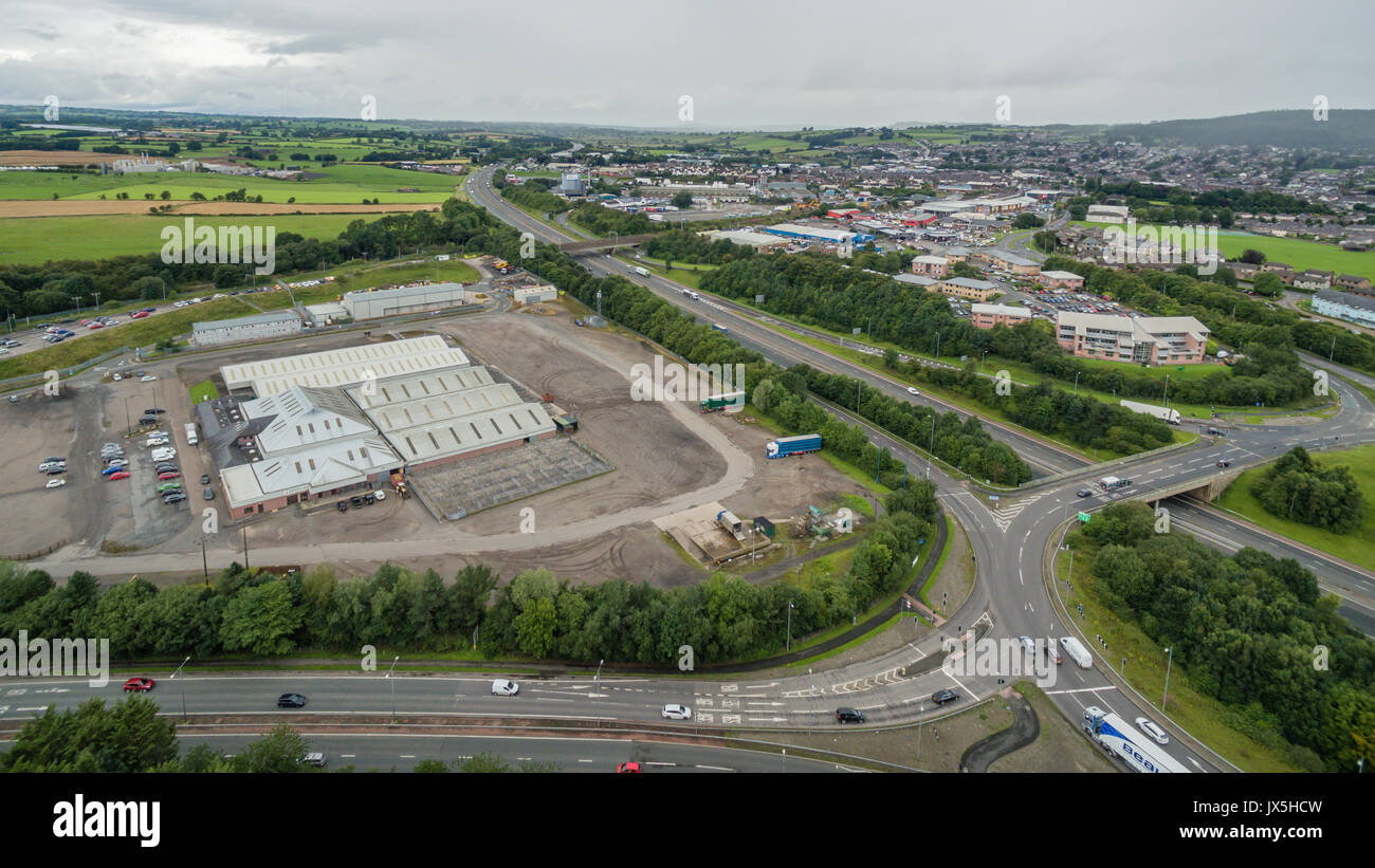 Aerial images of Penrith, Cumbria Stock Photo - Alamy
