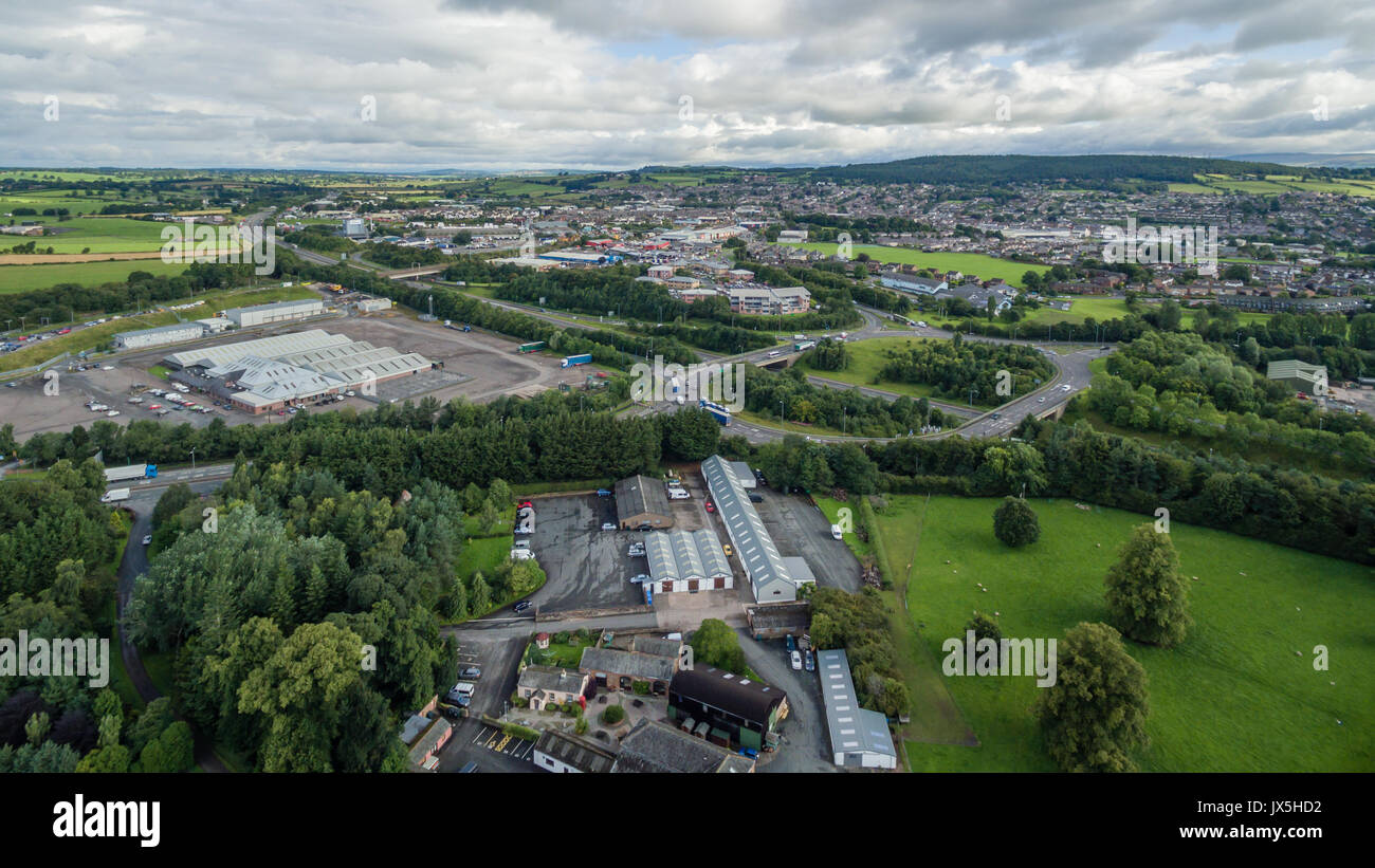 Aerial images of Penrith, Cumbria Stock Photo - Alamy