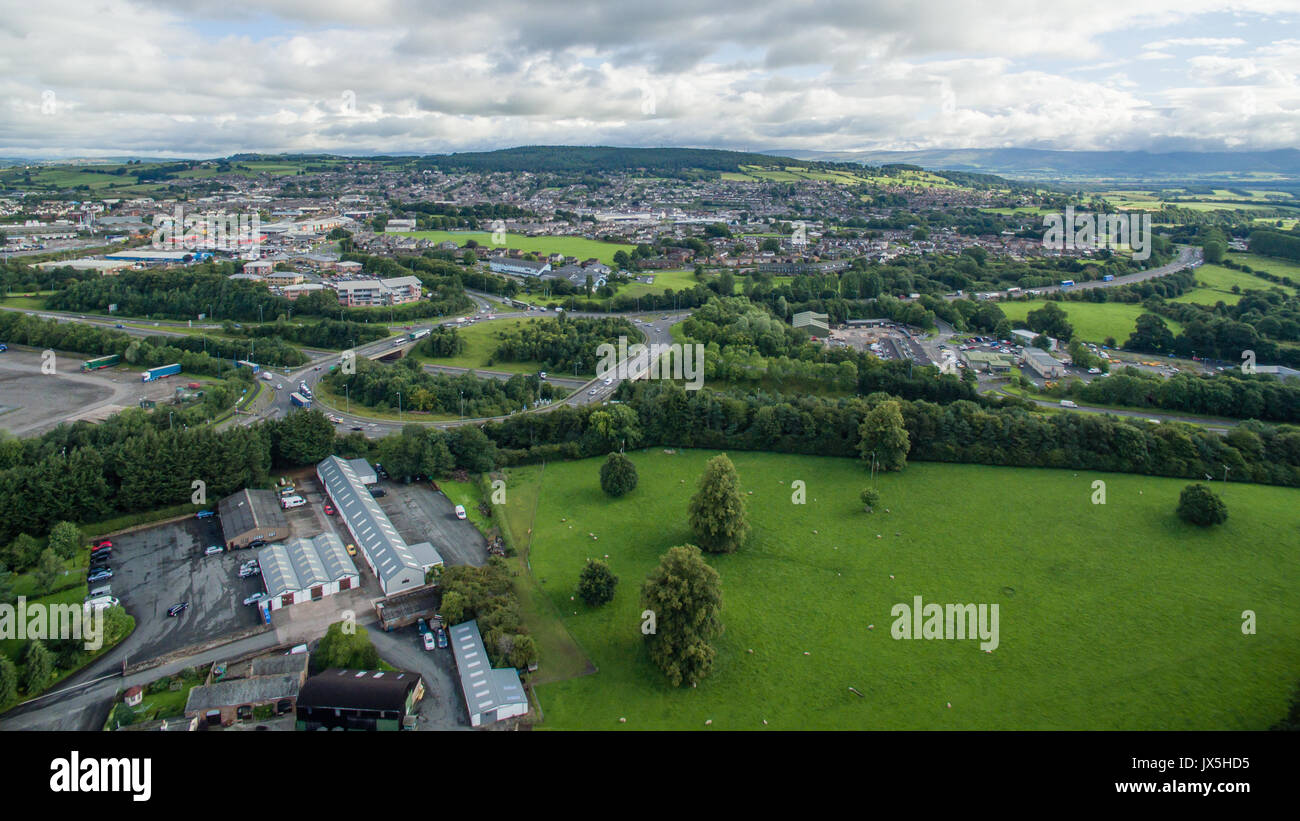 Aerial images of Penrith, Cumbria Stock Photo - Alamy