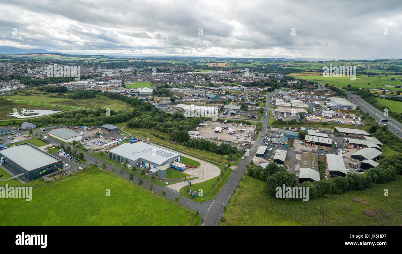 Aerial images of Penrith, Cumbria Stock Photo - Alamy