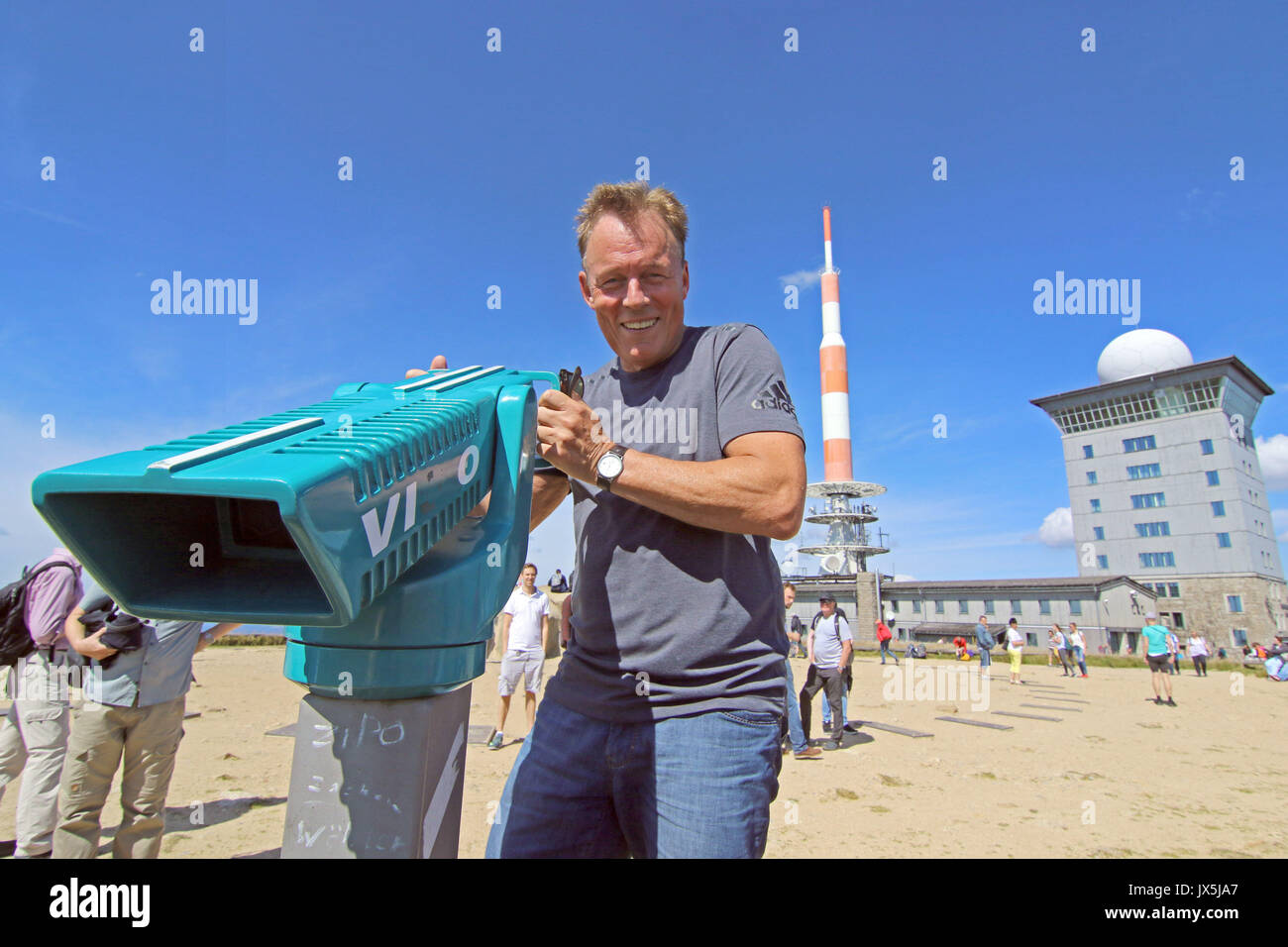 Thomas Oppermann, the SPD's Bundestag fraction chairman, standing on ...