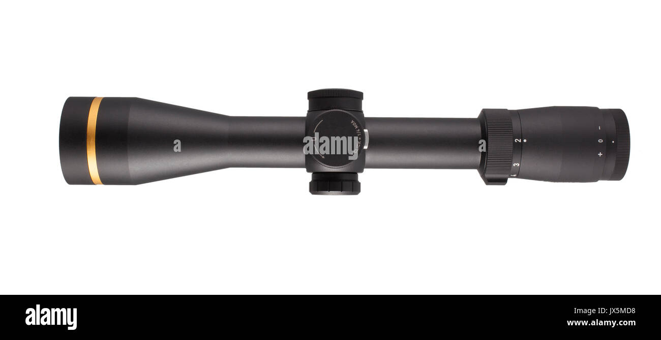 Black scope used for shooting isolated on a white background Stock ...