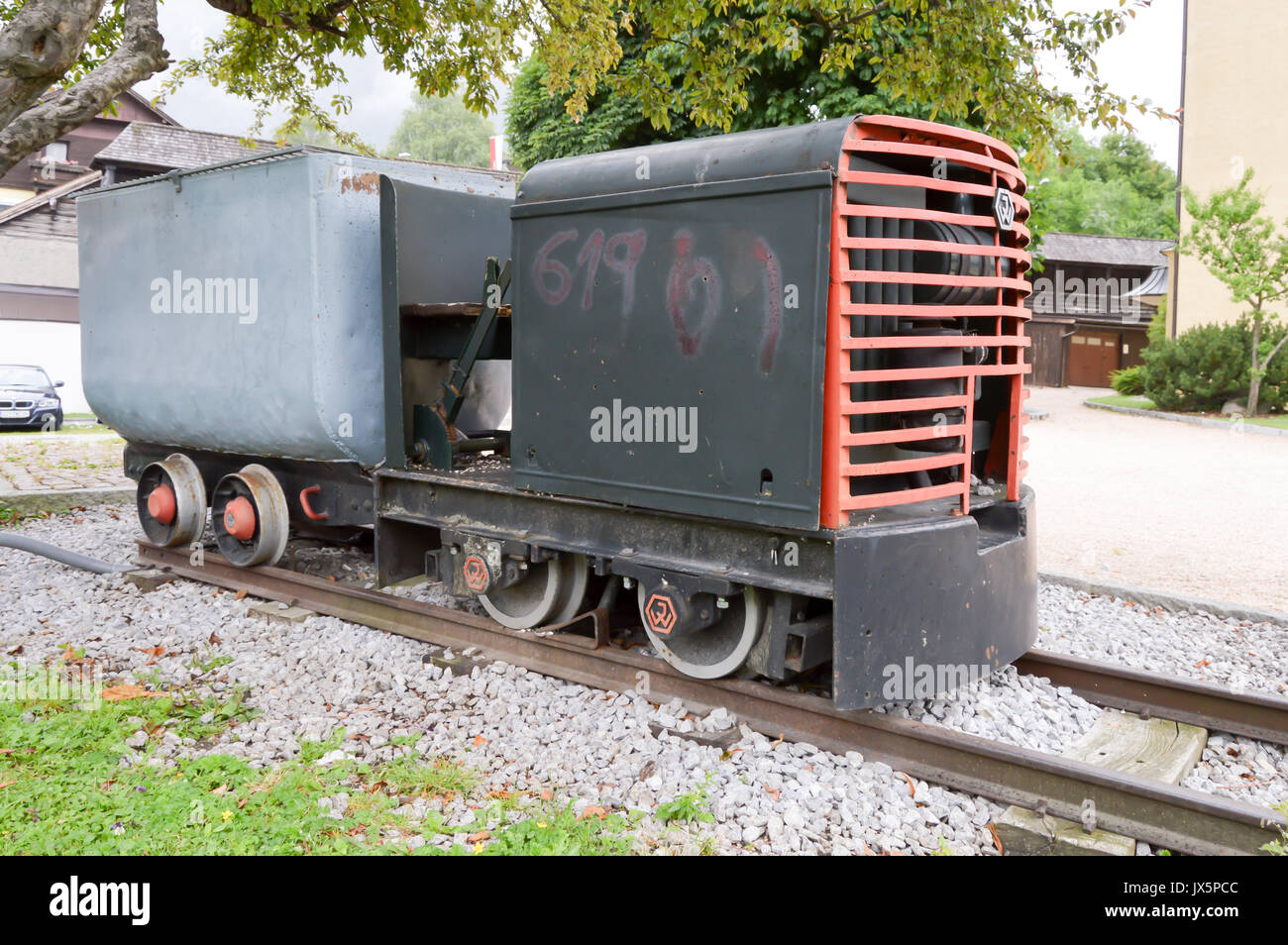 Old steam locomotive on track in Austrian tyrol Stock Photo - Alamy