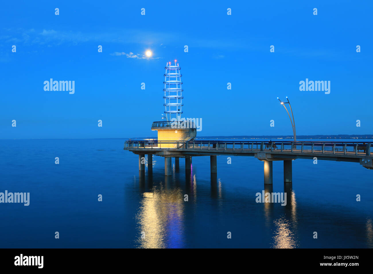 The Brant St. Pier Burlington, Canada at night Stock Photo - Alamy