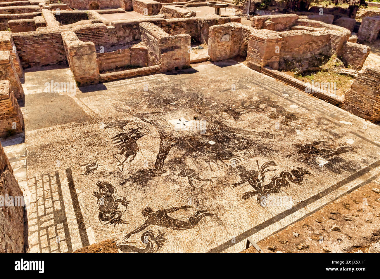 Cisiarii Roman empire thermal bath - frigidarium - landscape in Ostia ...