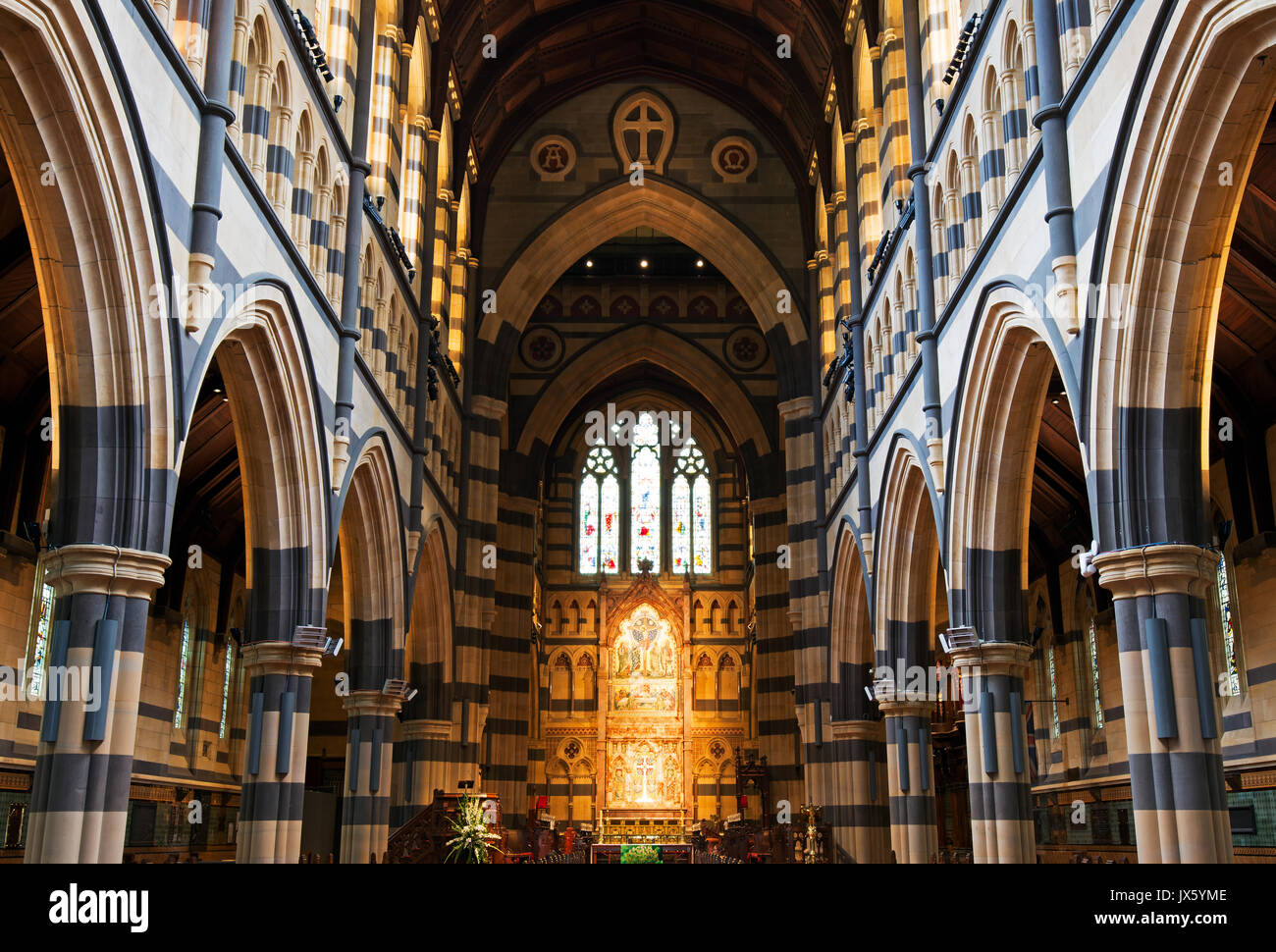 Sydney, Australia - October25, 2015: Interior design of Anglican church ...
