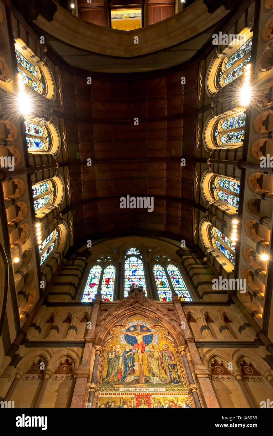 Sydney, Australia - October25, 2015: Interior design of Anglican church ...