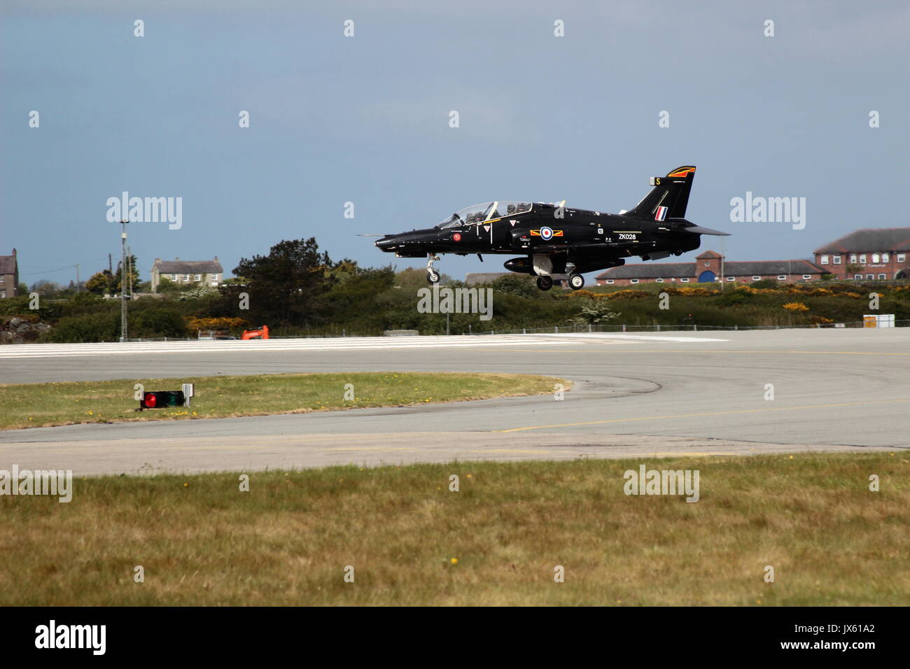 Hawk trainer for fast jets pilots at RAF valley on Anglesey north wales ...