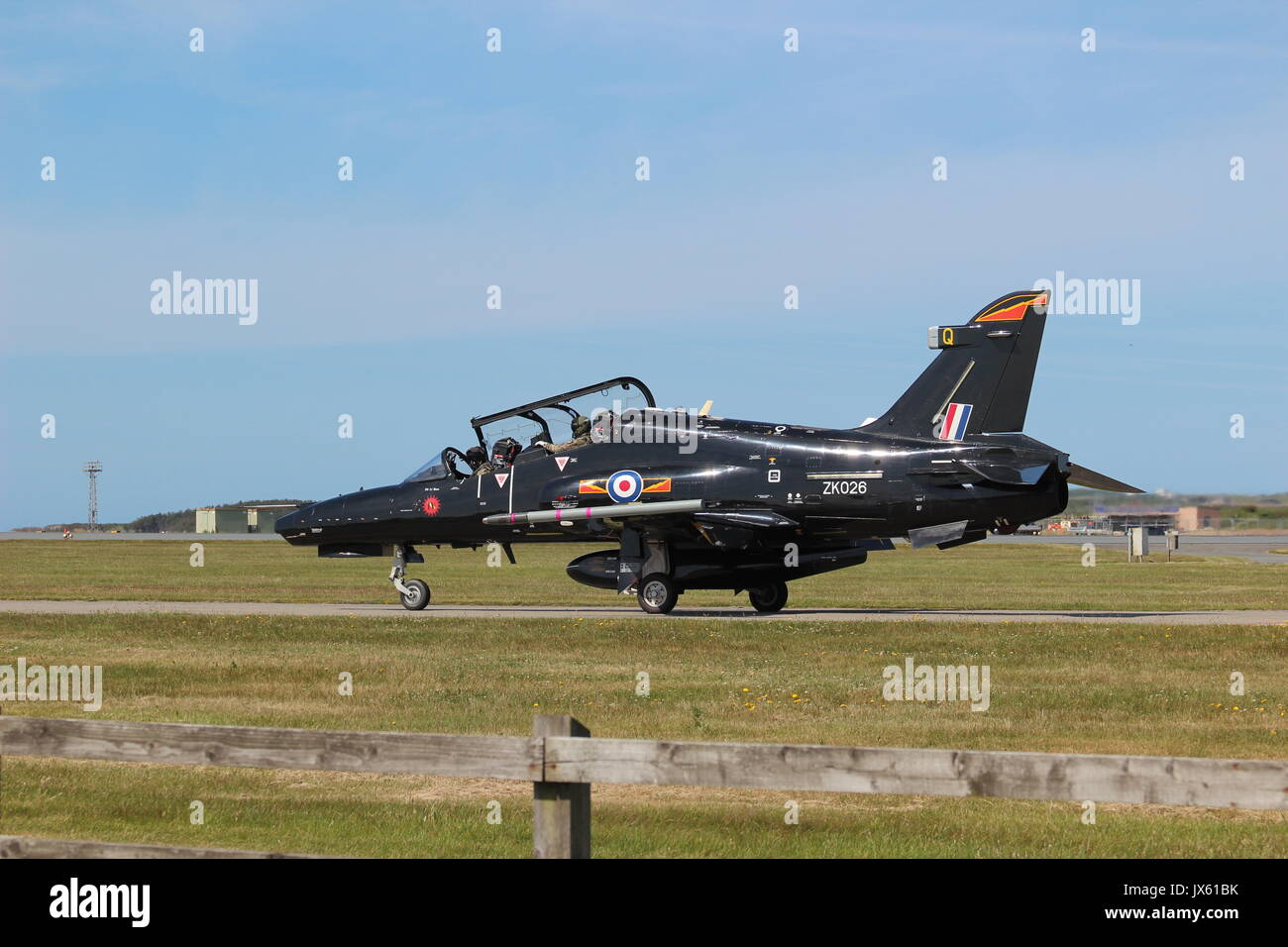 Hawk trainer for fast jets pilots at RAF valley on Anglesey north wales ...