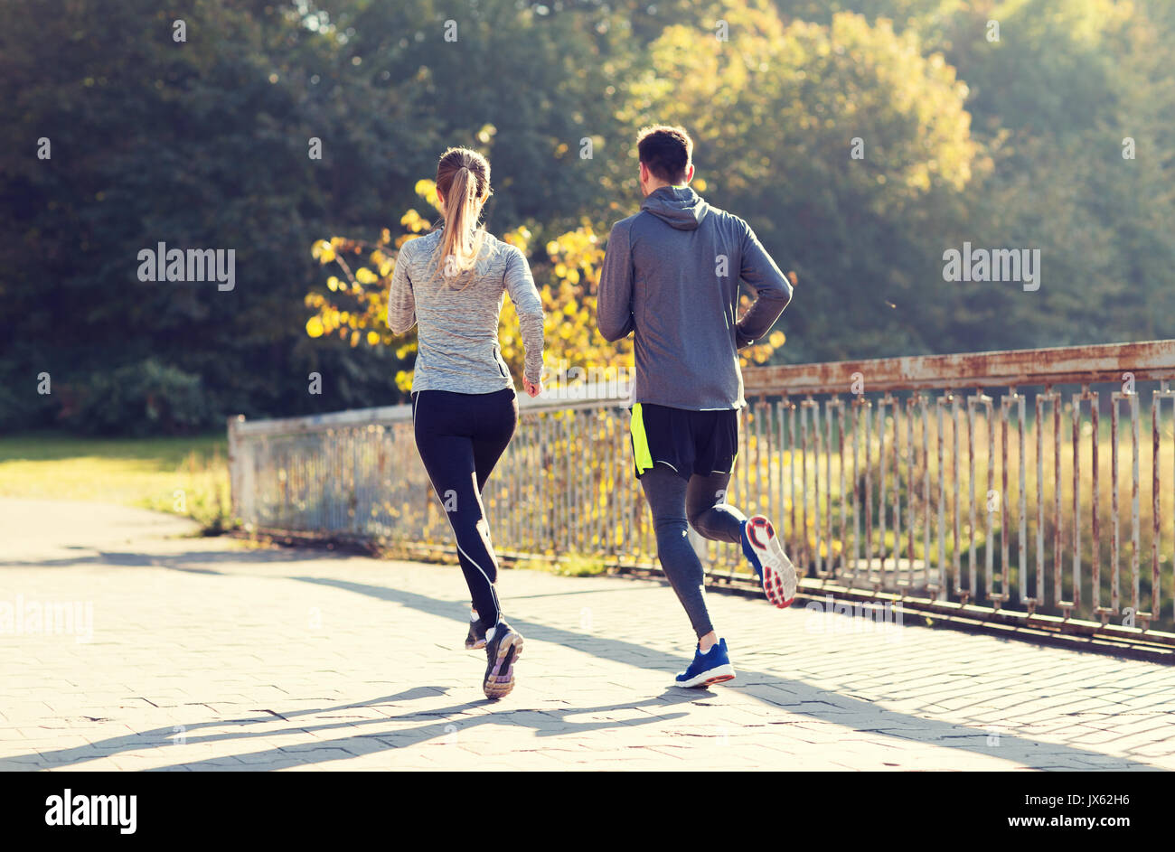 Family jogging together hi-res stock photography and images - Alamy