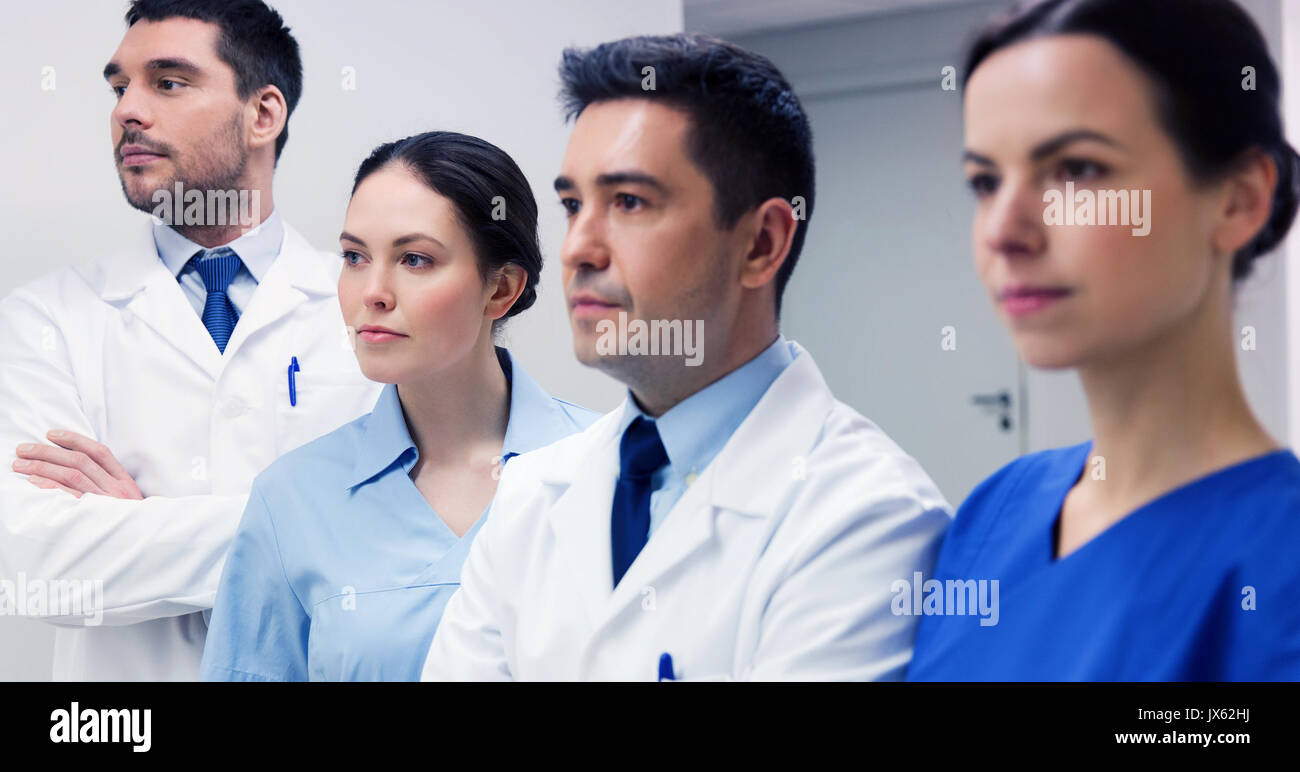 group of medics or doctors at hospital Stock Photo - Alamy