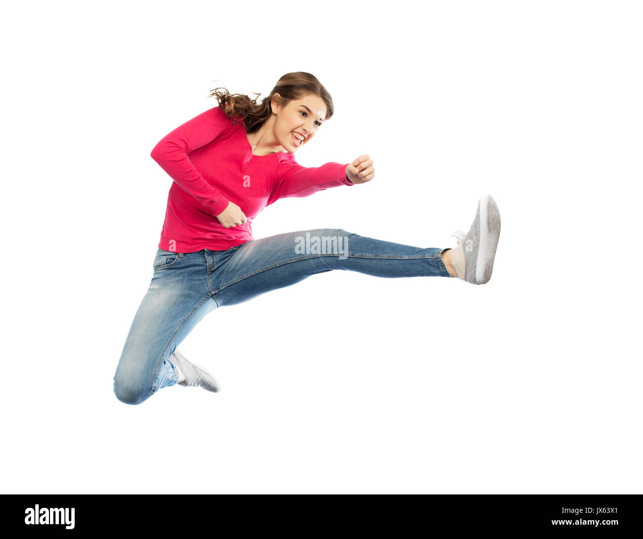 Teen jump air hi-res stock photography and images - Alamy