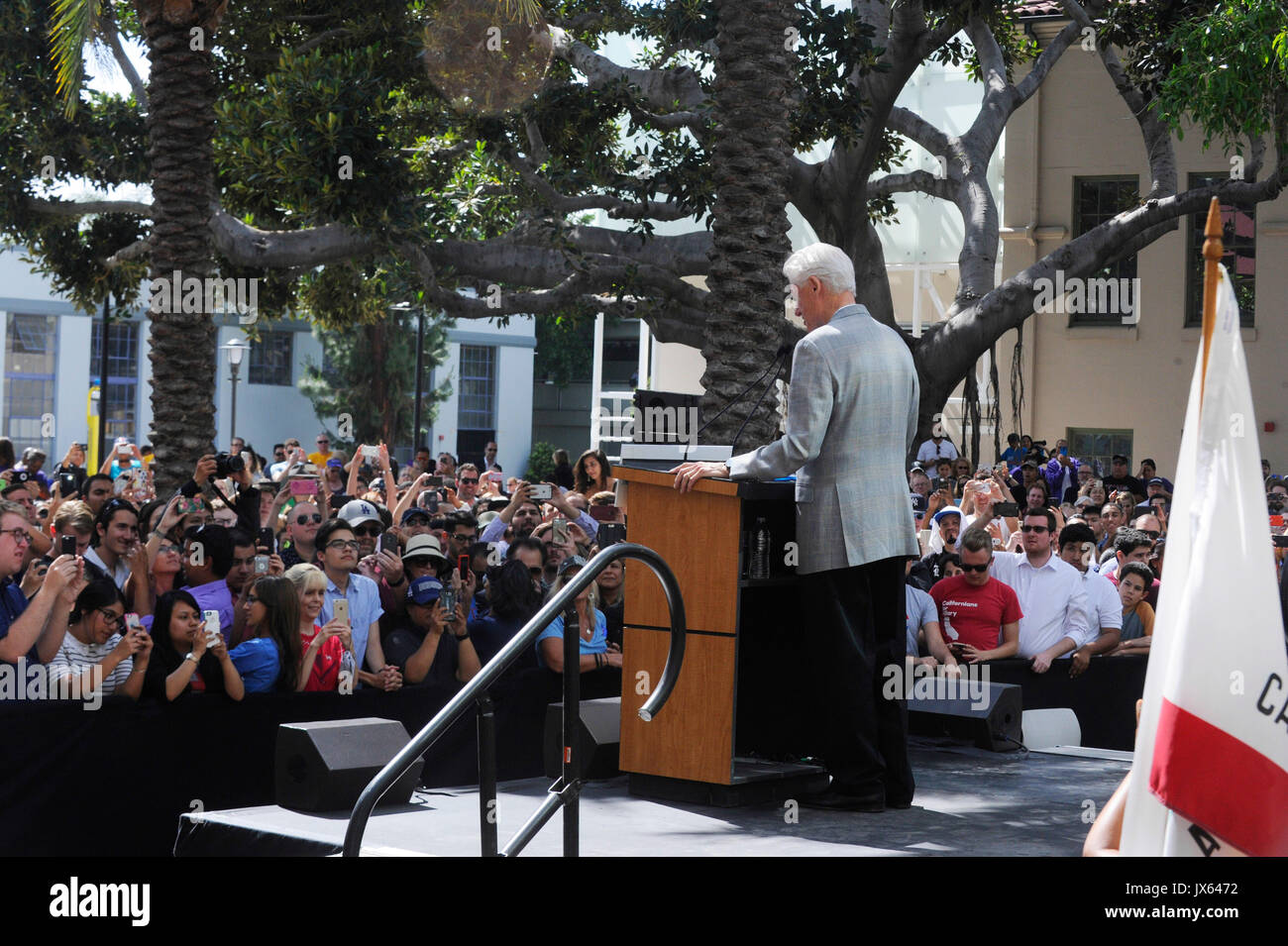 President Bill Clinton gives speech Hillary Clinton campaign rally ...